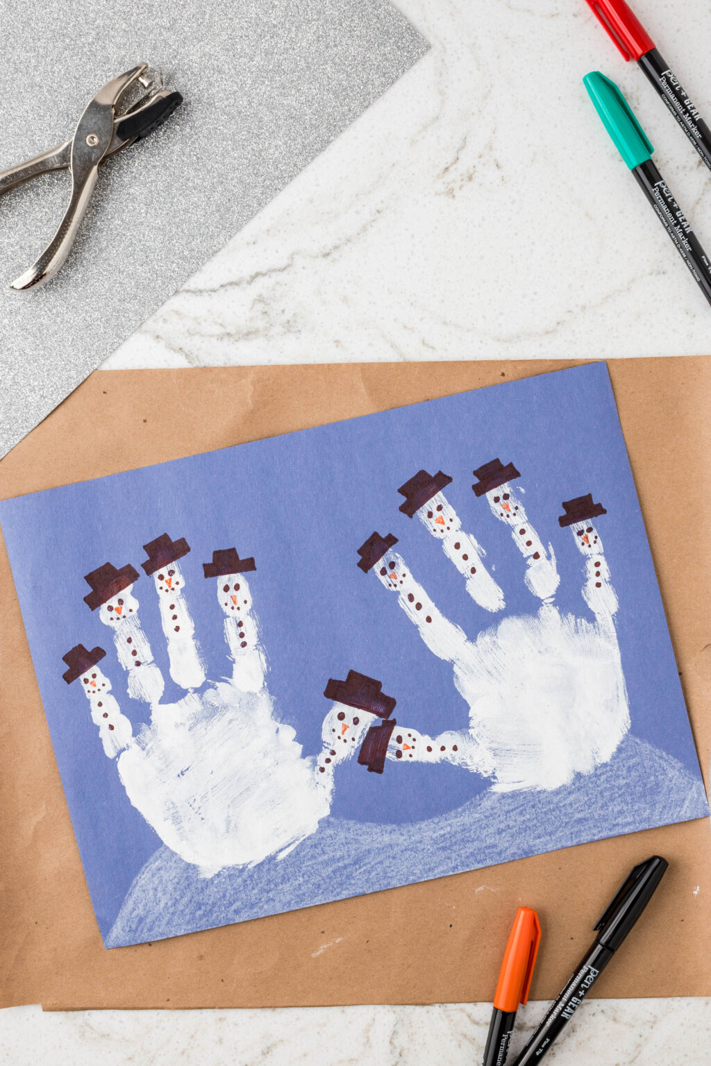 Snowman Handprint Craft - Kids Activity Zone