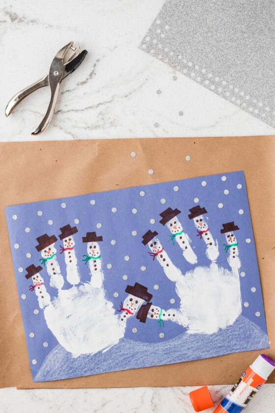 Snowman Handprint Craft - Kids Activity Zone