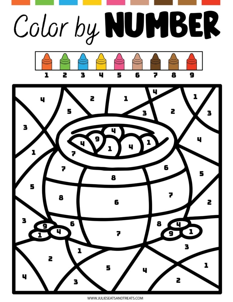 St. Patricks Day Color by Number - Kids Activity Zone