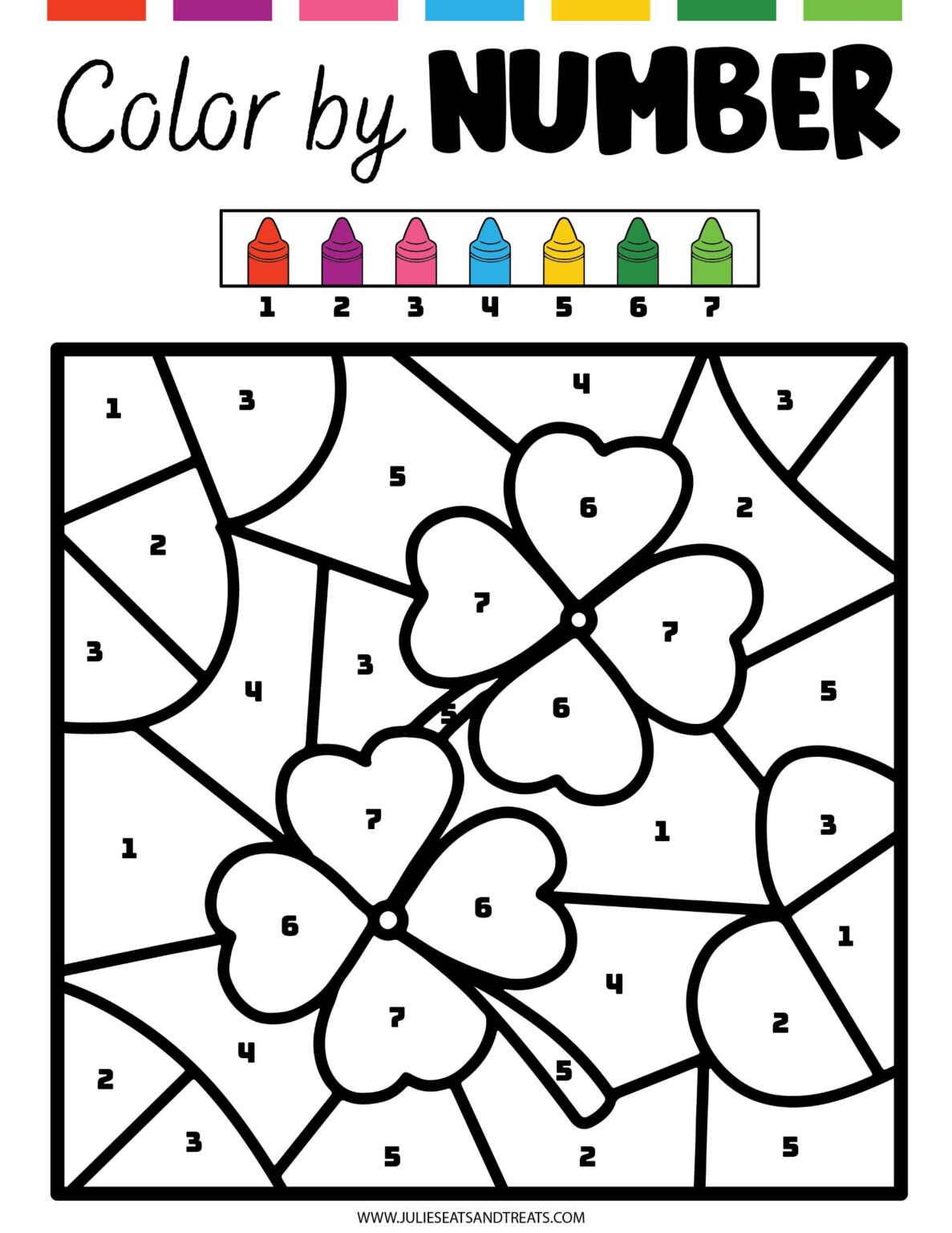 St. Patricks Day Color by Number - Kids Activity Zone