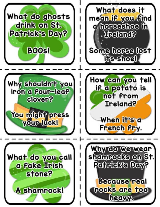 St. Patrick's Day Jokes - Free Printable! - Kids Activity Zone