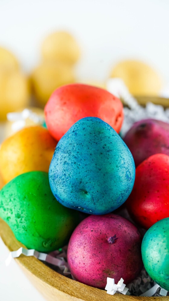 Easter Egg Dyed Potatoes - Kids Activity Zone