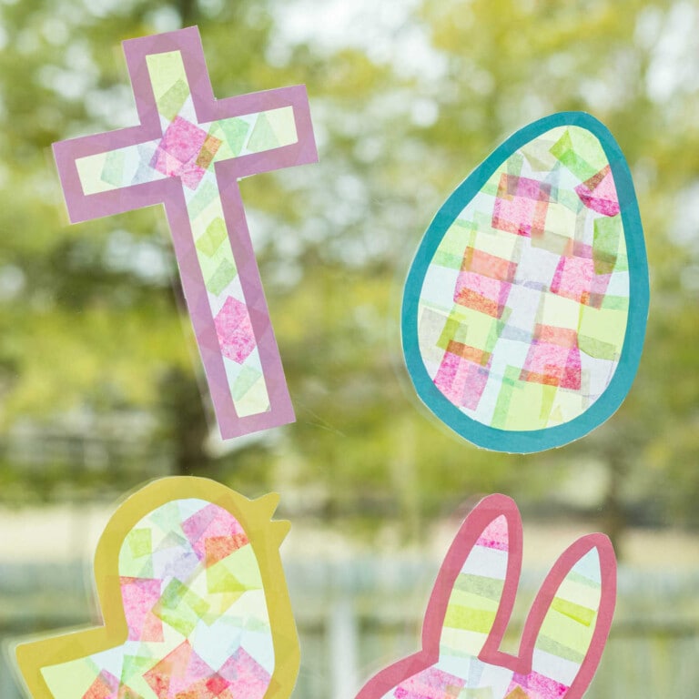 Easter Suncatchers Craft (Free Printable & Easy Kid Activity) - Kids ...