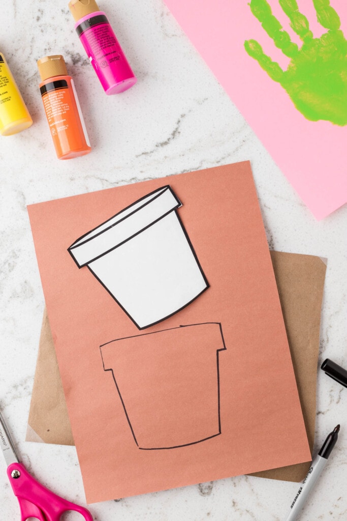 Handprint Flower Pot Craft - Kids Activity Zone