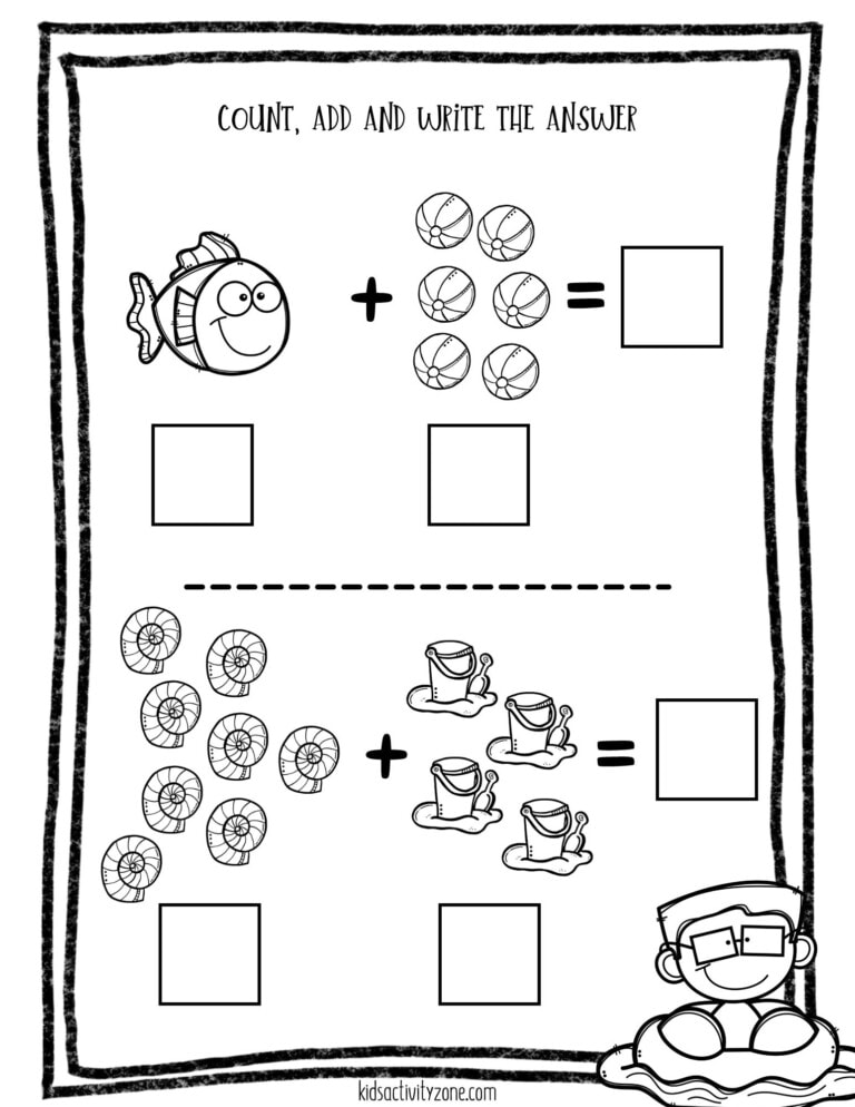 Preschool Summer Math Practice - Kids Activity Zone