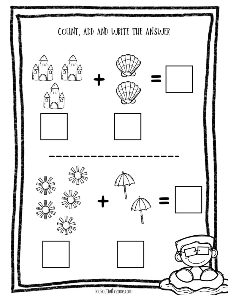 Preschool Summer Math Practice - Kids Activity Zone