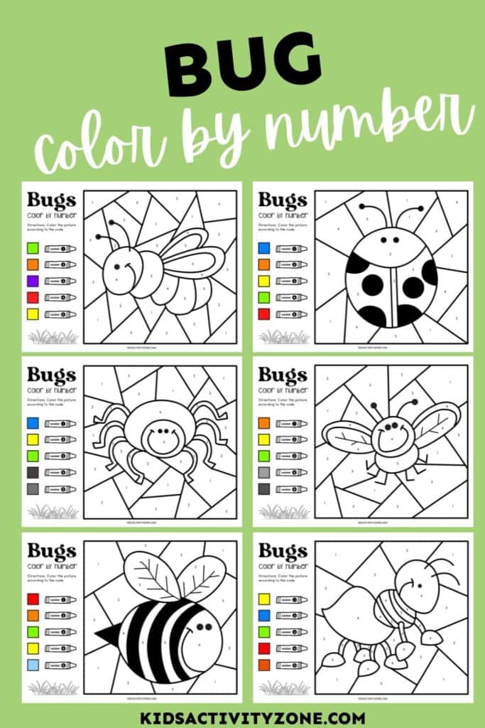 Bug Color By Number - Kids Activity Zone