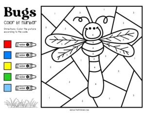 Bug Color By Number - Kids Activity Zone