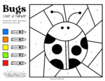 Bug Color By Number - Kids Activity Zone