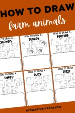 How to Draw Farm Animals - Free Printable! - Kids Activity Zone