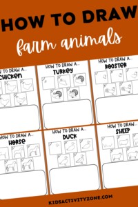How to Draw Farm Animals - Free Printable! - Kids Activity Zone