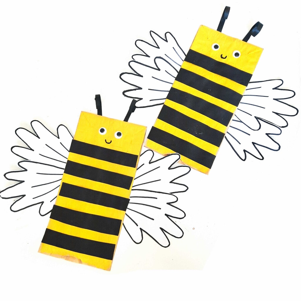 Paper Bag Handprint Bee Craft - Kids Activity Zone