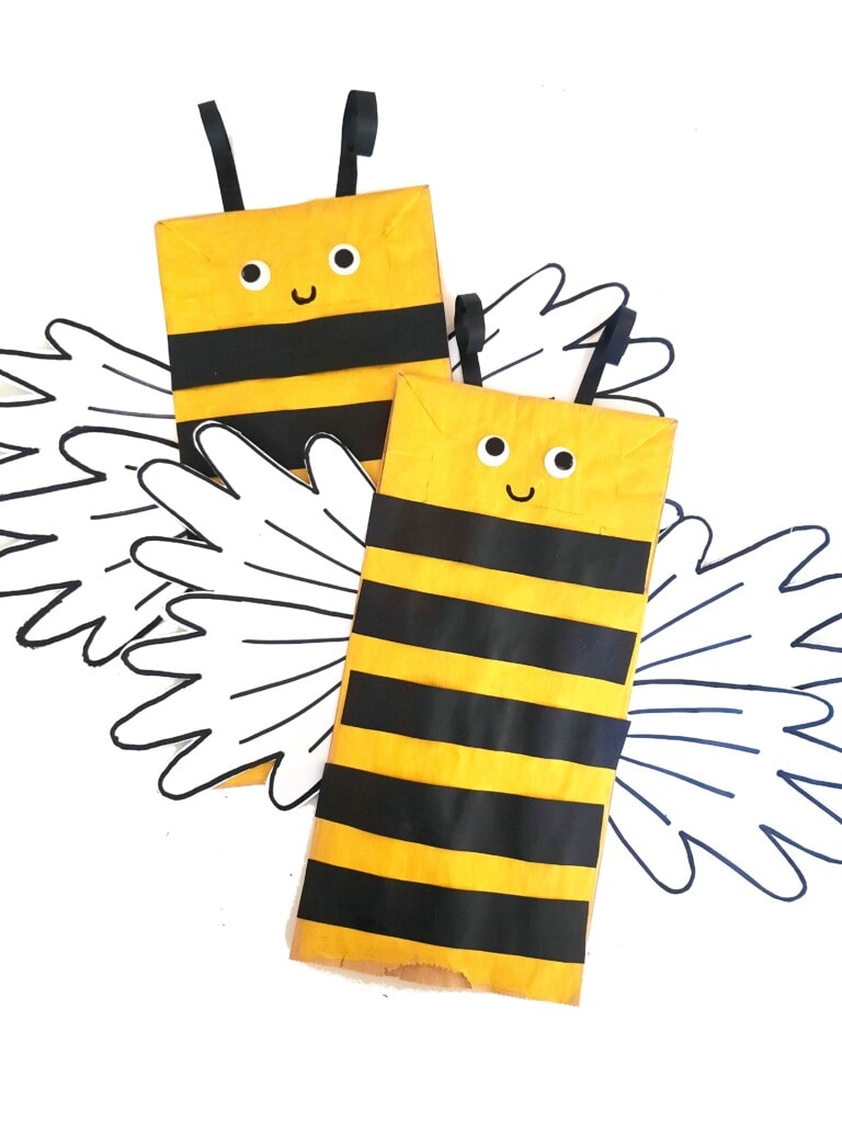 Paper Bag Handprint Bee Craft - Kids Activity Zone