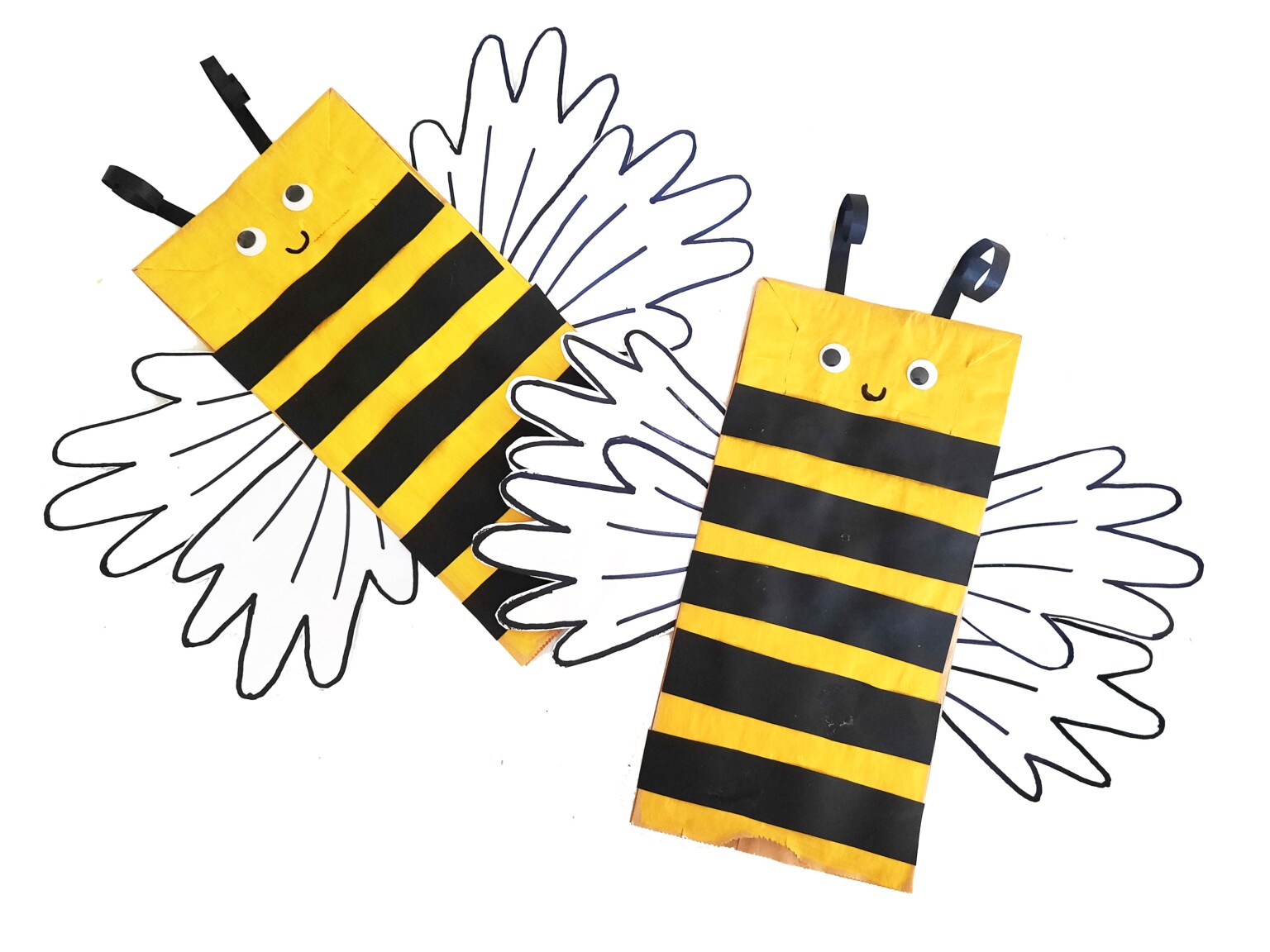 Paper Bag Handprint Bee Craft - Kids Activity Zone