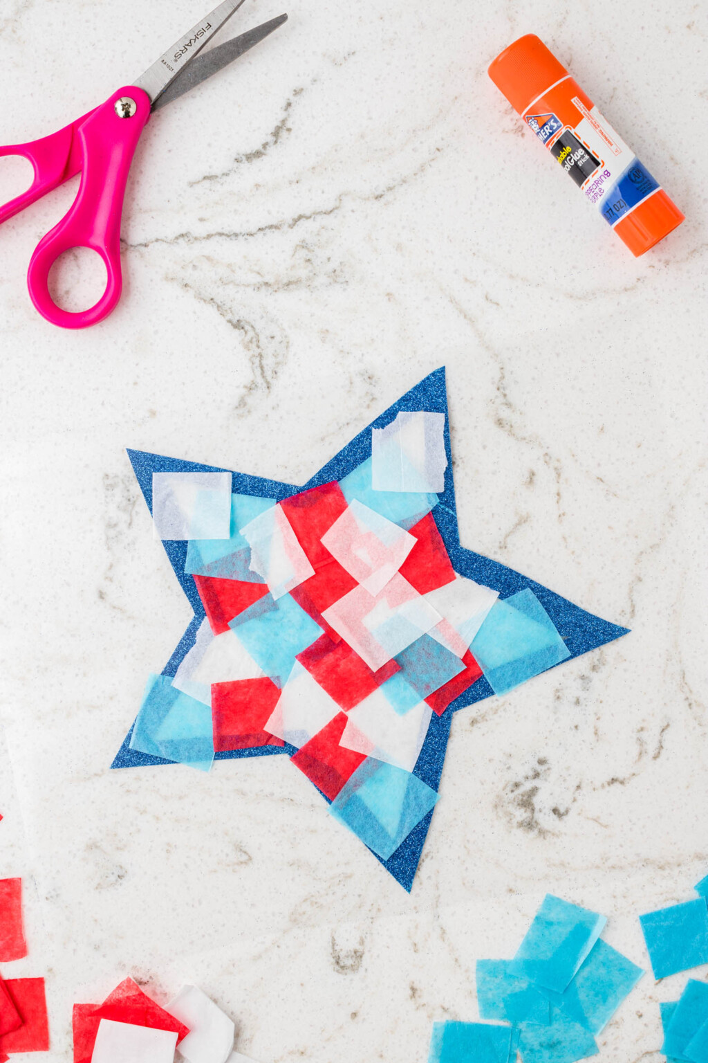 Star Suncatchers - Red, White & Blue Craft! - Kids Activity Zone