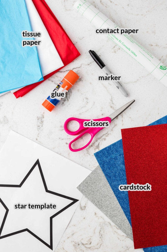 Star Suncatchers - Red, White & Blue Craft! - Kids Activity Zone