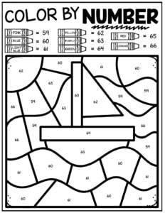Summer Color By Number - Kids Activity Zone