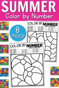 Summer Color By Number - Kids Activity Zone
