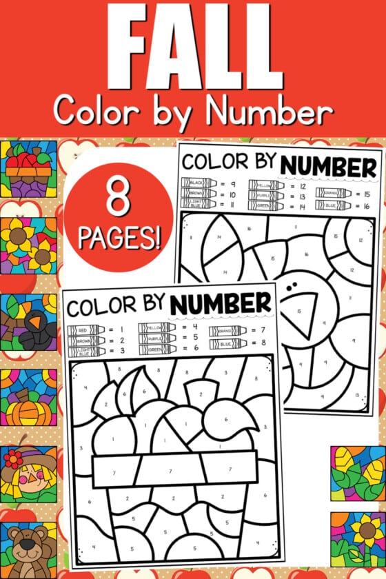Fall Color by Number - Kids Activity Zone