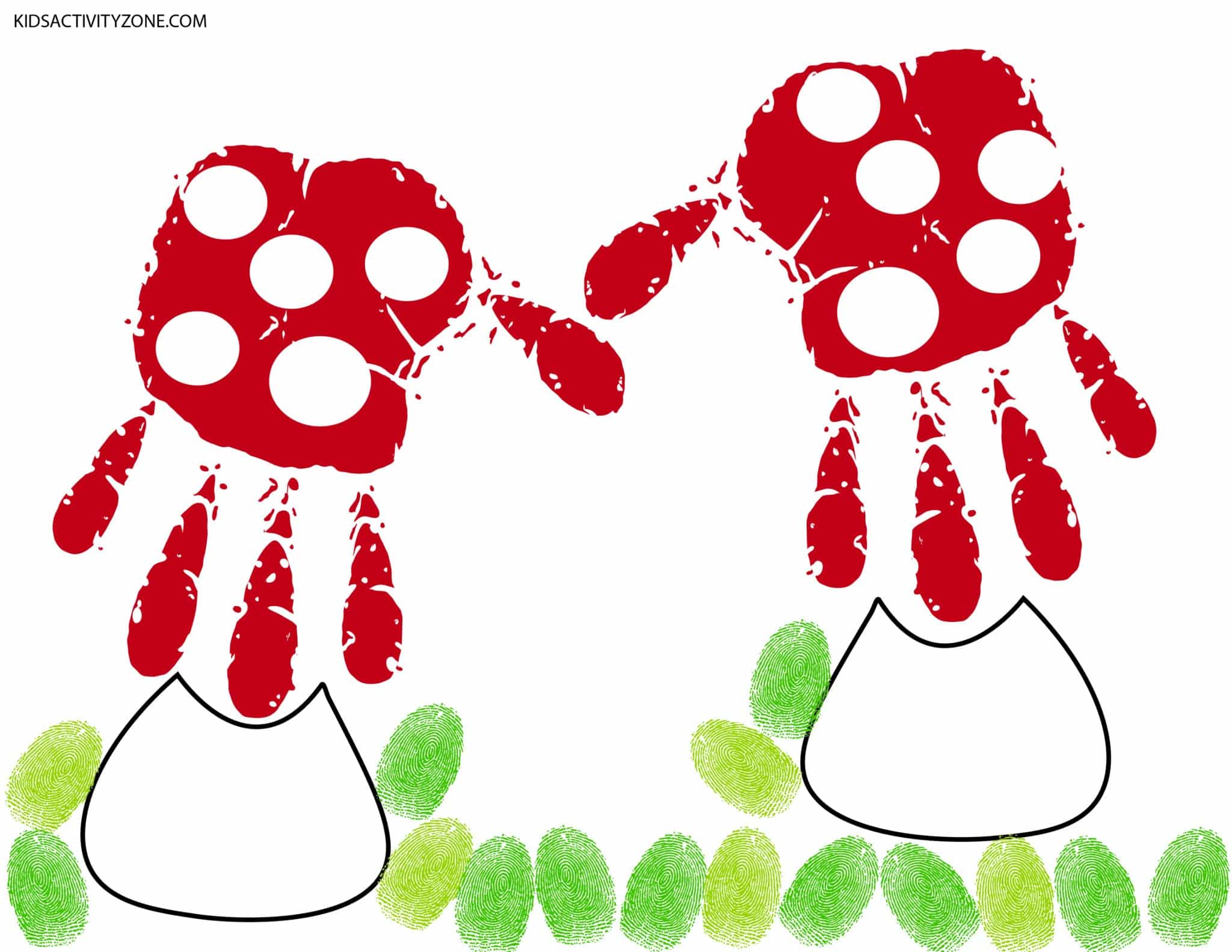 Fall Handprints and Thumbprints Activity - Kids Activity Zone