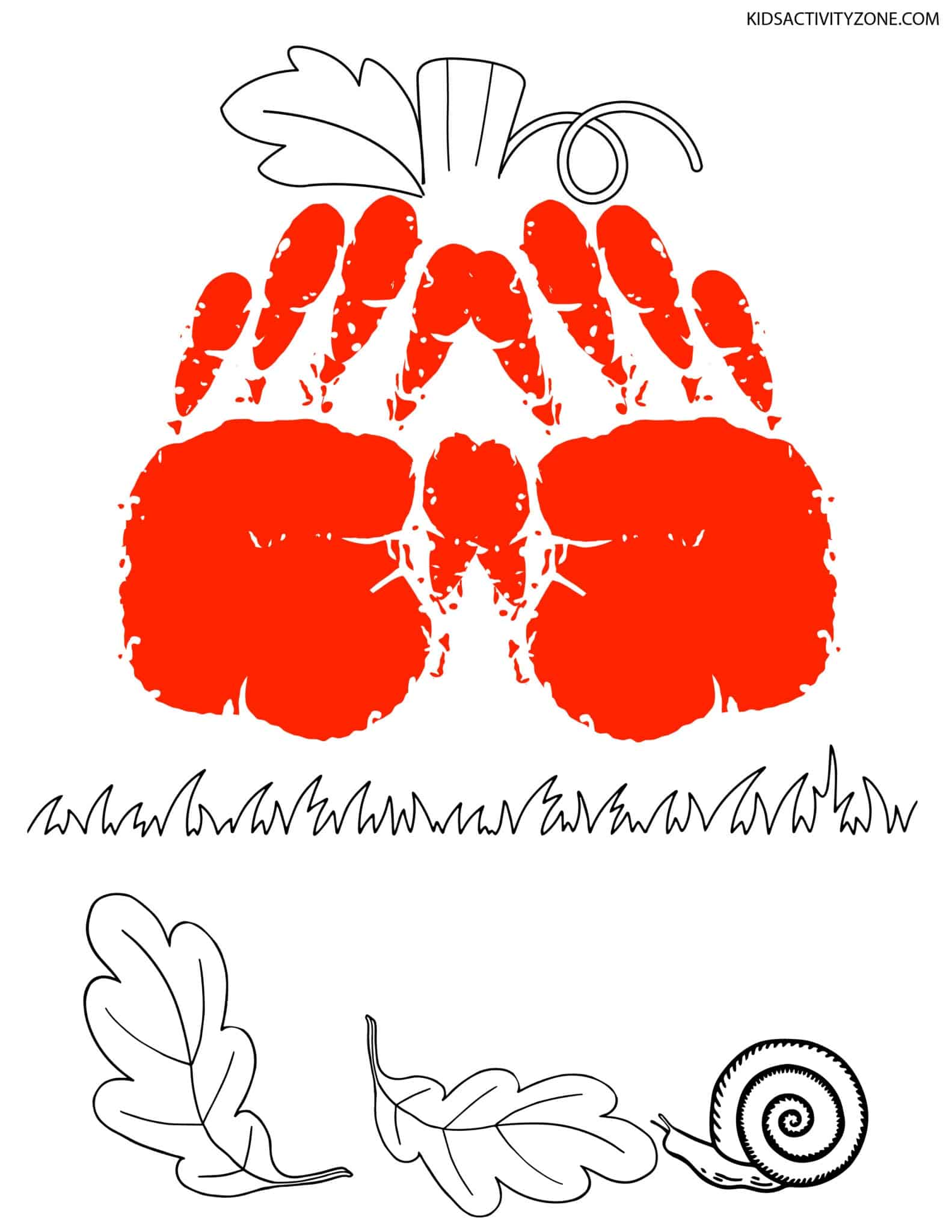 Fall Handprints and Thumbprints Activity - Kids Activity Zone