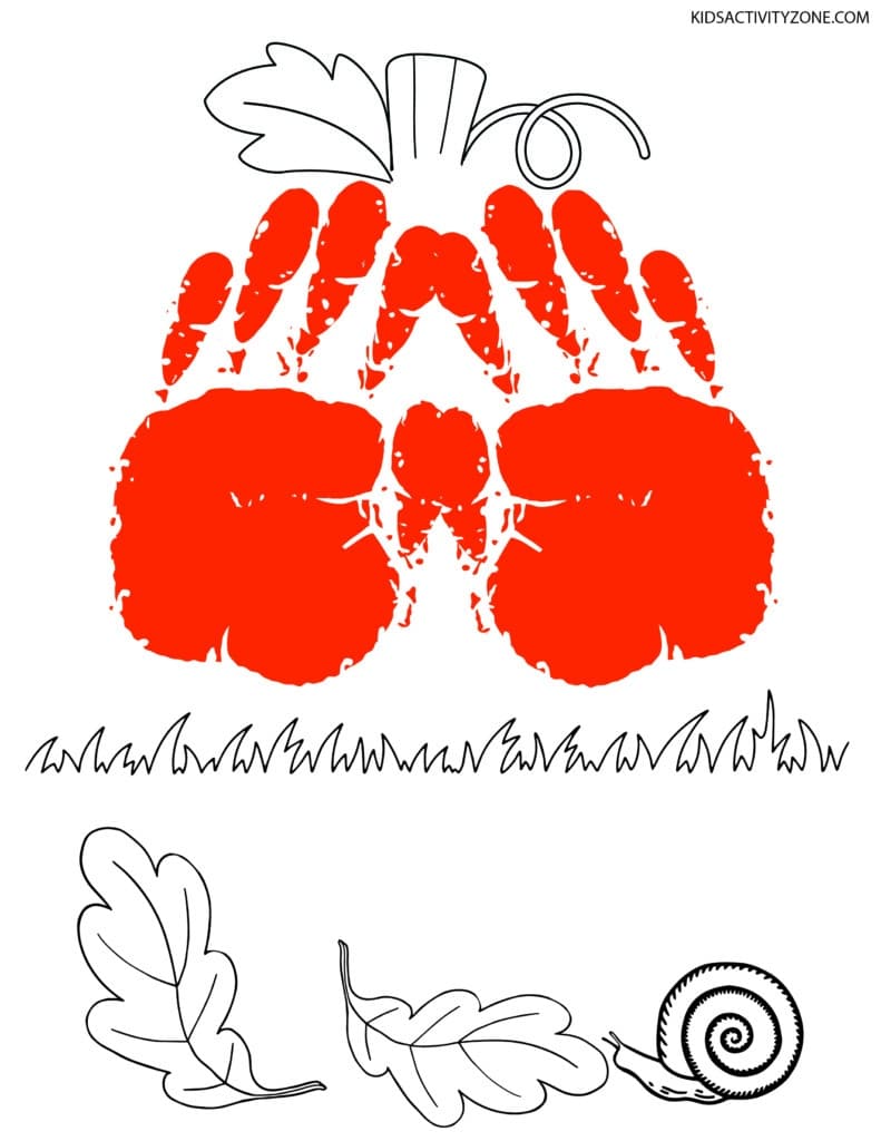 Fall Handprints and Thumbprints Activity - Kids Activity Zone