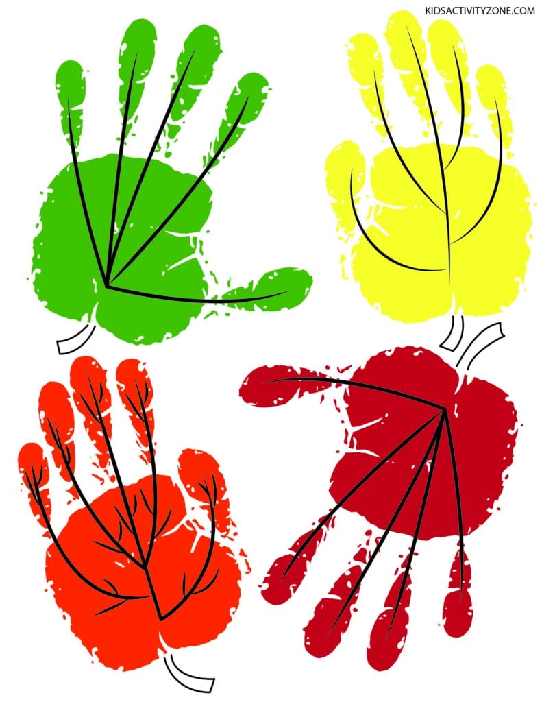 Fall Handprints and Thumbprints Activity - Kids Activity Zone