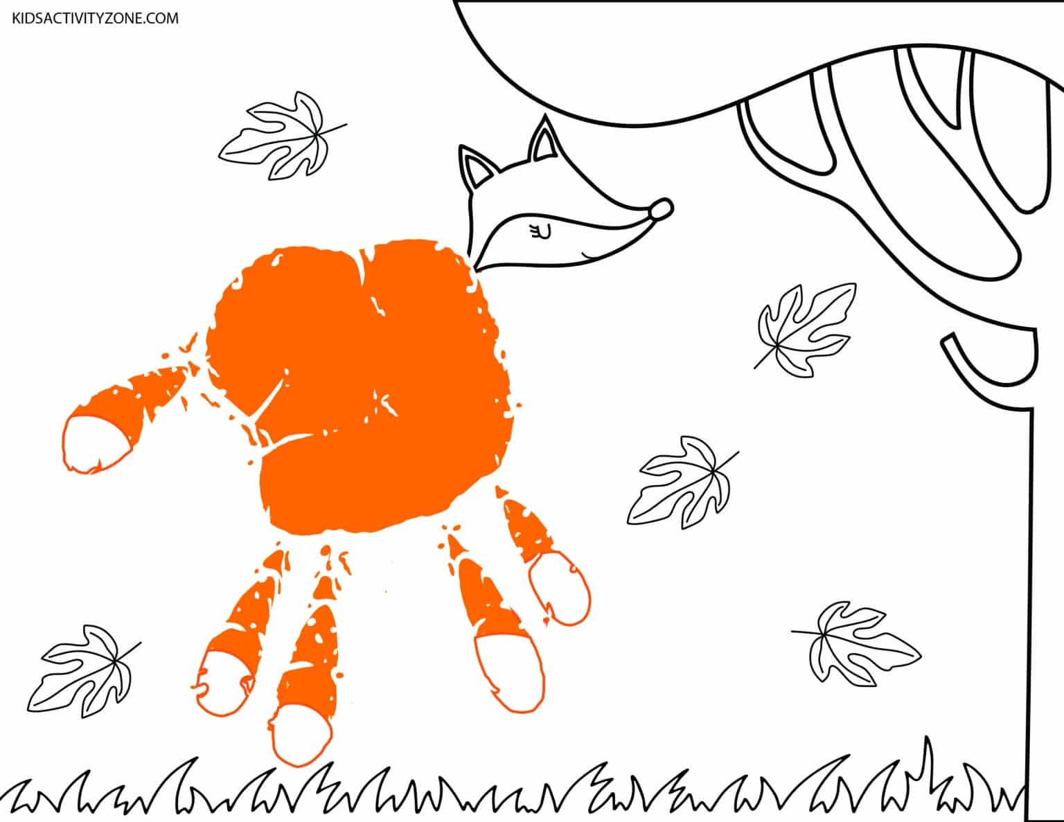 Fall Handprints and Thumbprints Activity - Kids Activity Zone