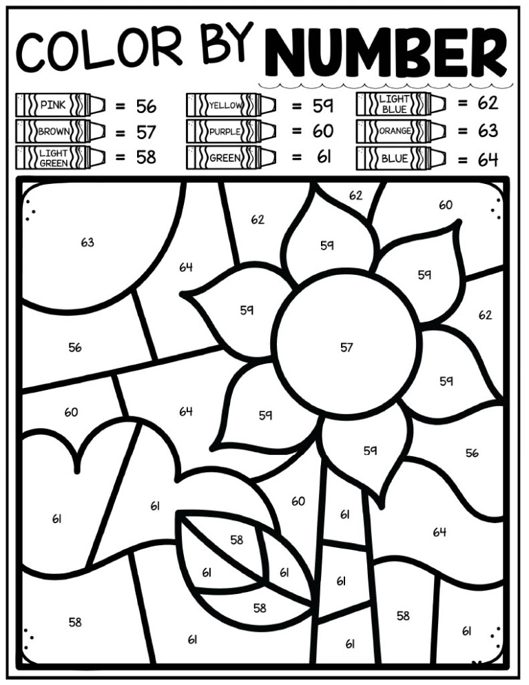Fall Color by Number - Kids Activity Zone
