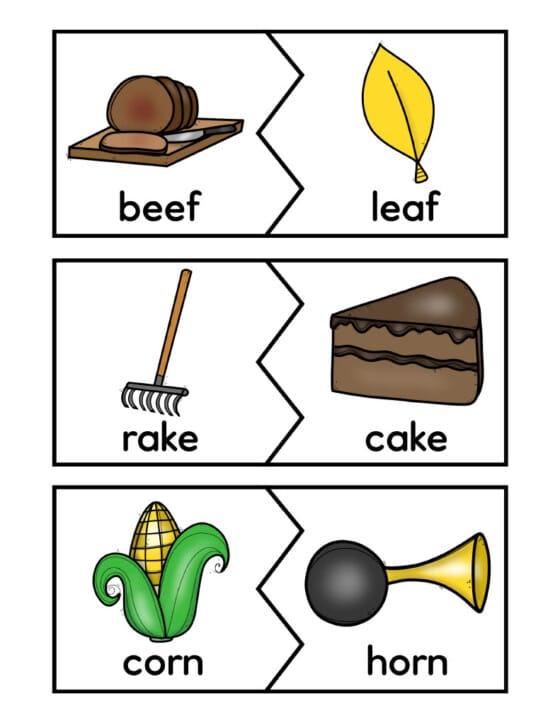 Fall Rhyming Words Activities {FREE PRINTABLE!} - Kids Activity Zone