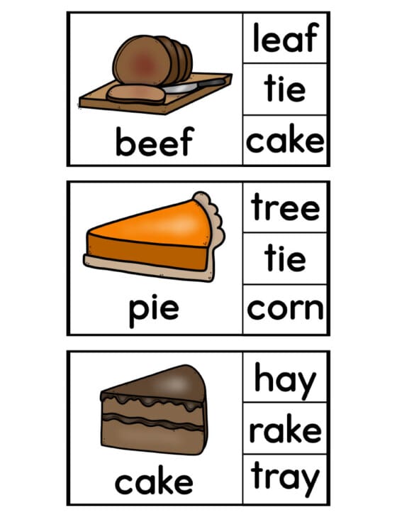 Fall Rhyming Words Activities {FREE PRINTABLE!} - Kids Activity Zone