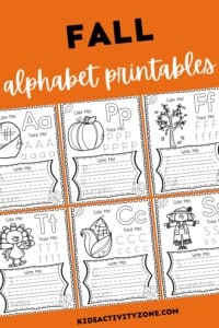 Fall Alphabet Activity - Kids Activity Zone