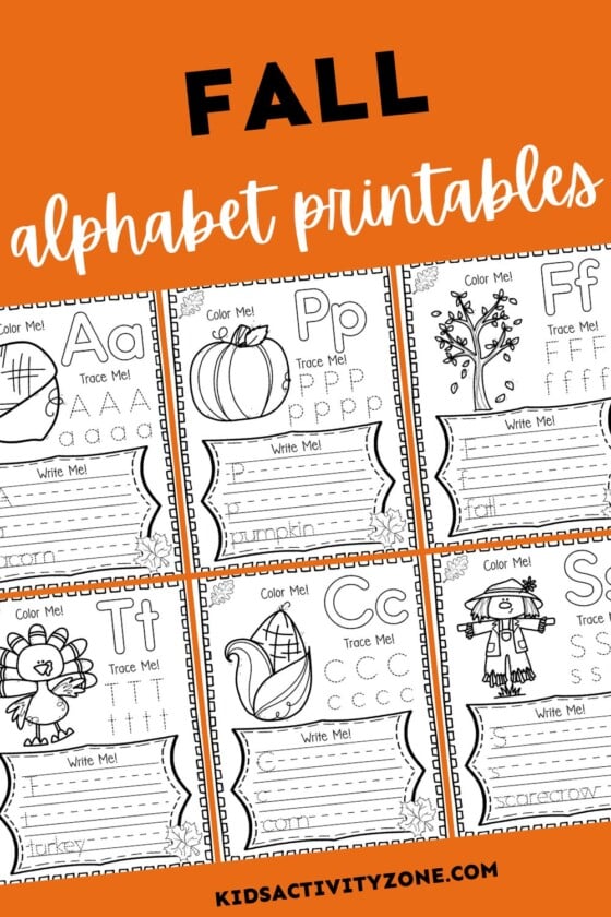 Fall Alphabet Activity - Kids Activity Zone
