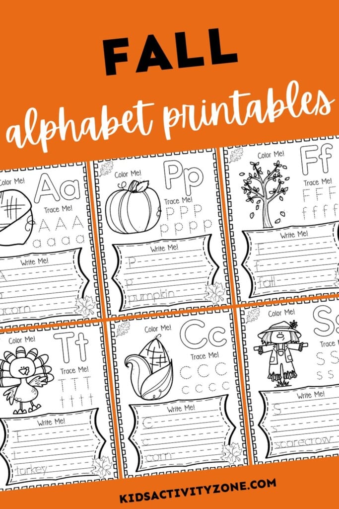 Fall Alphabet Activity - Kids Activity Zone