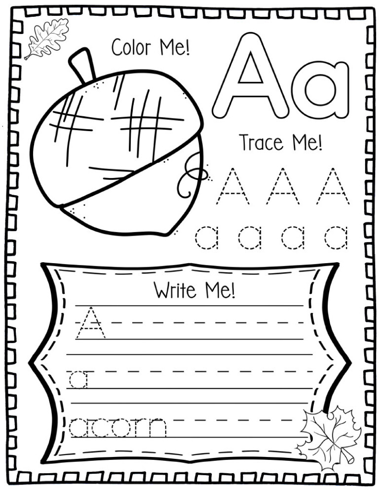 Fall Alphabet Activity - Kids Activity Zone