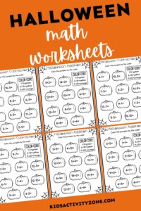 Halloween Addition and Subtraction Worksheets - Kids Activity Zone