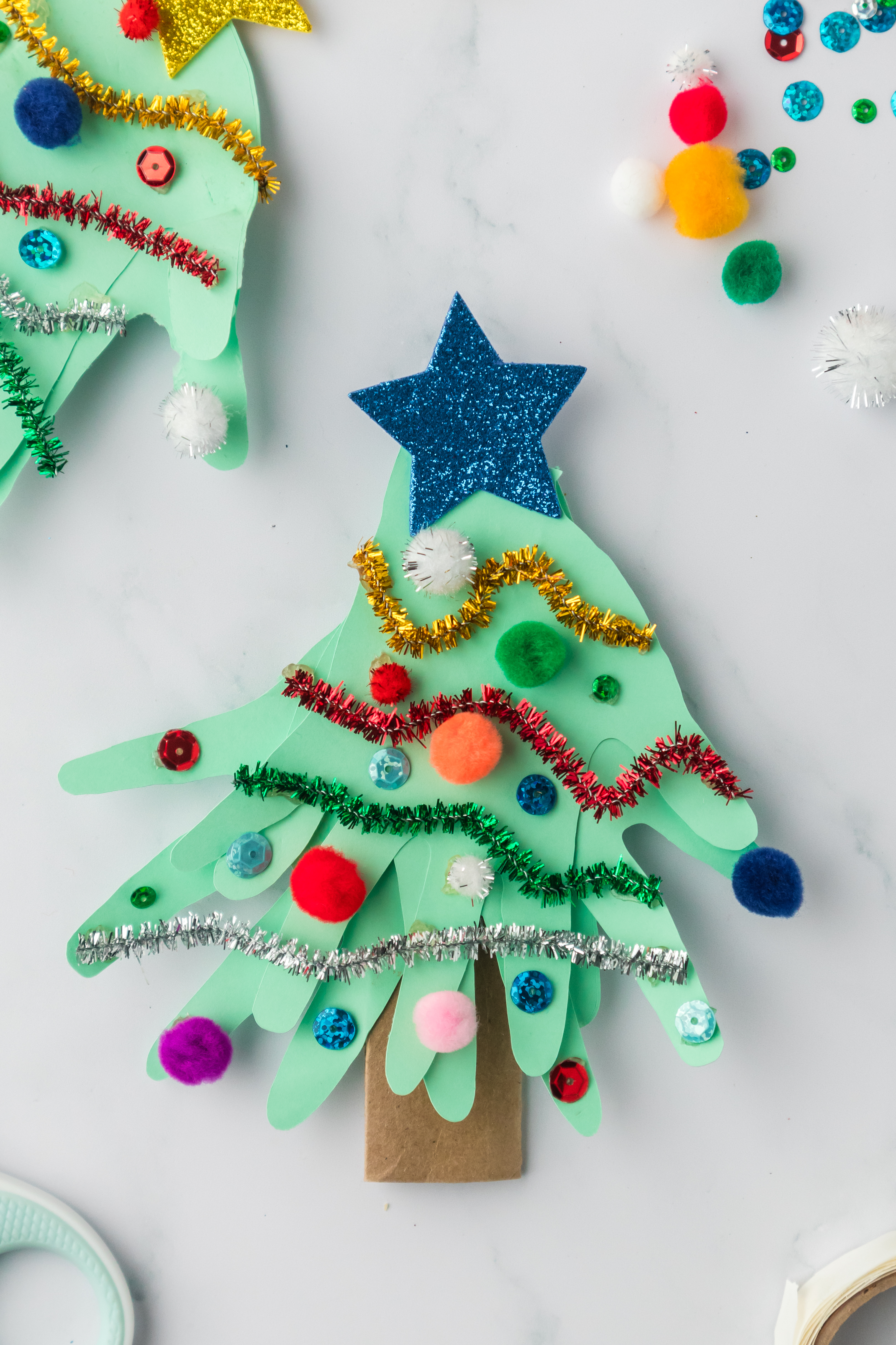 Handprint Christmas Tree Ornament - Kids Activity Zone
