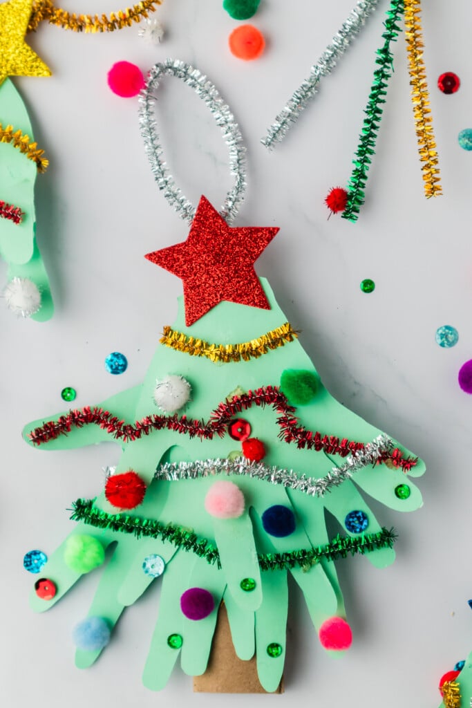Handprint Christmas Tree Ornament - Kids Activity Zone