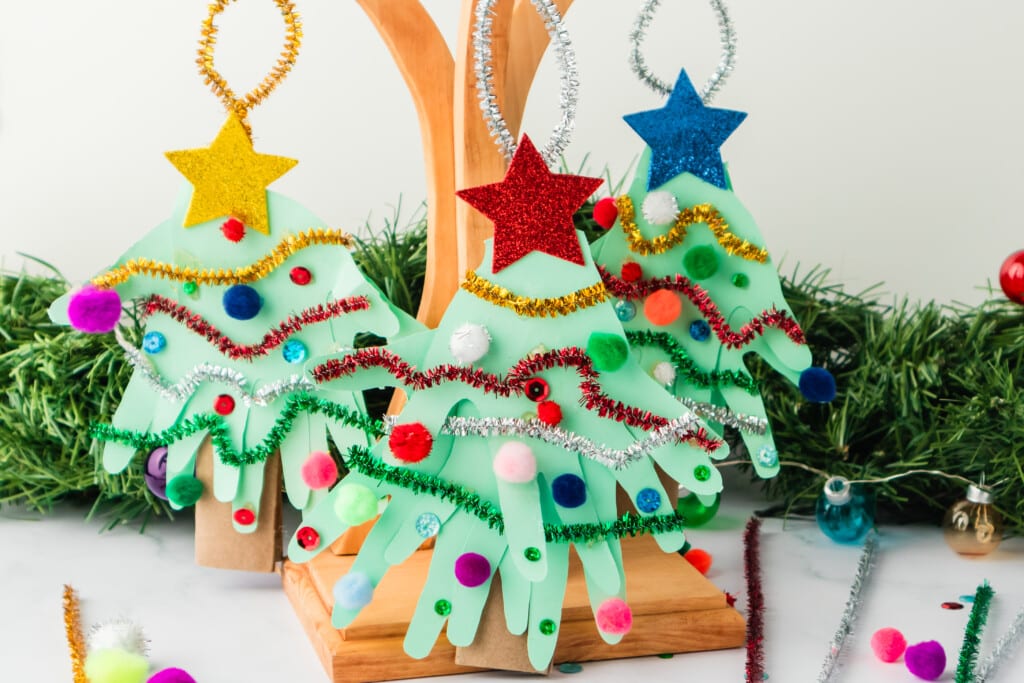 Handprint Christmas Tree Ornament - Kids Activity Zone