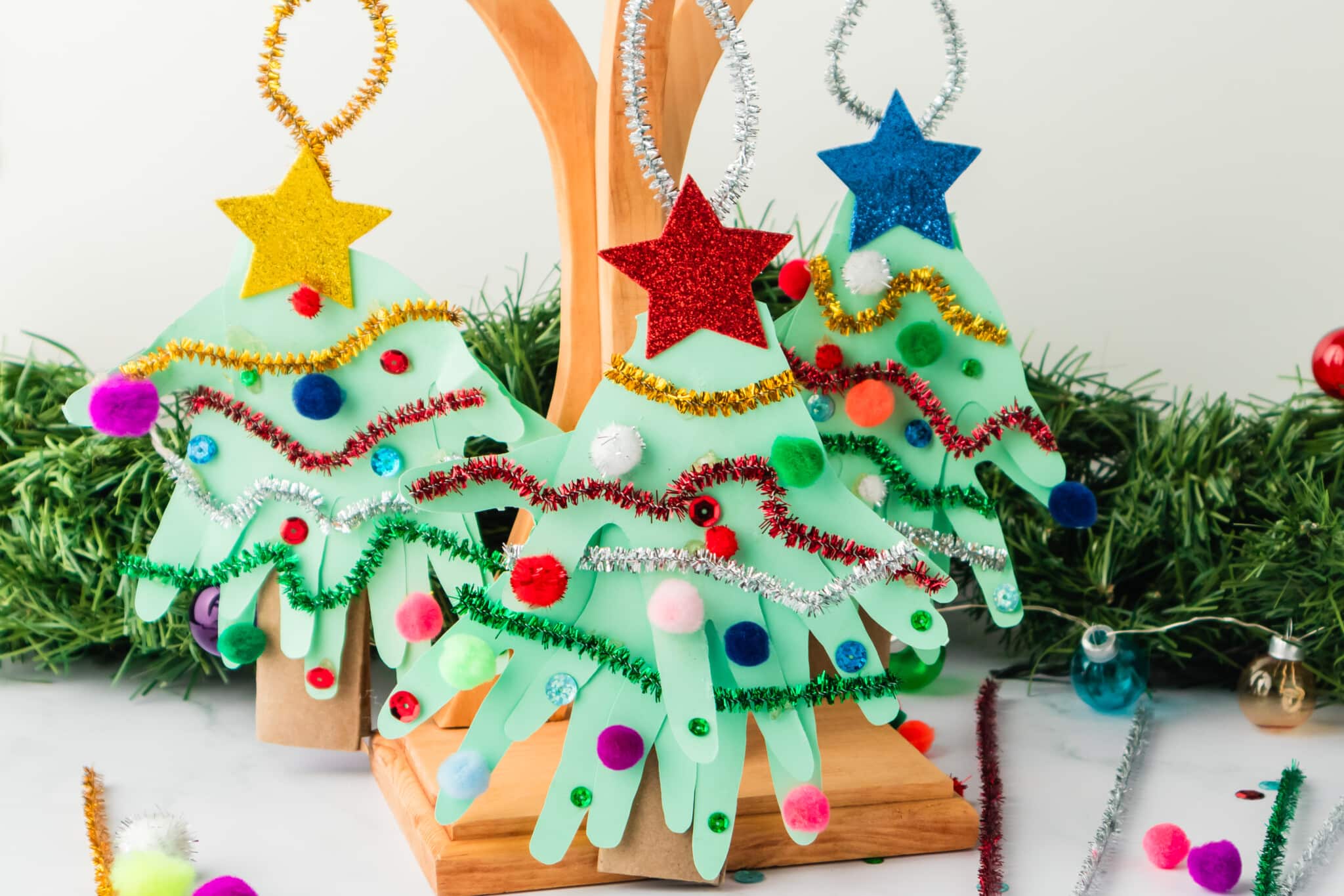 Handprint Christmas Tree Ornament - Kids Activity Zone