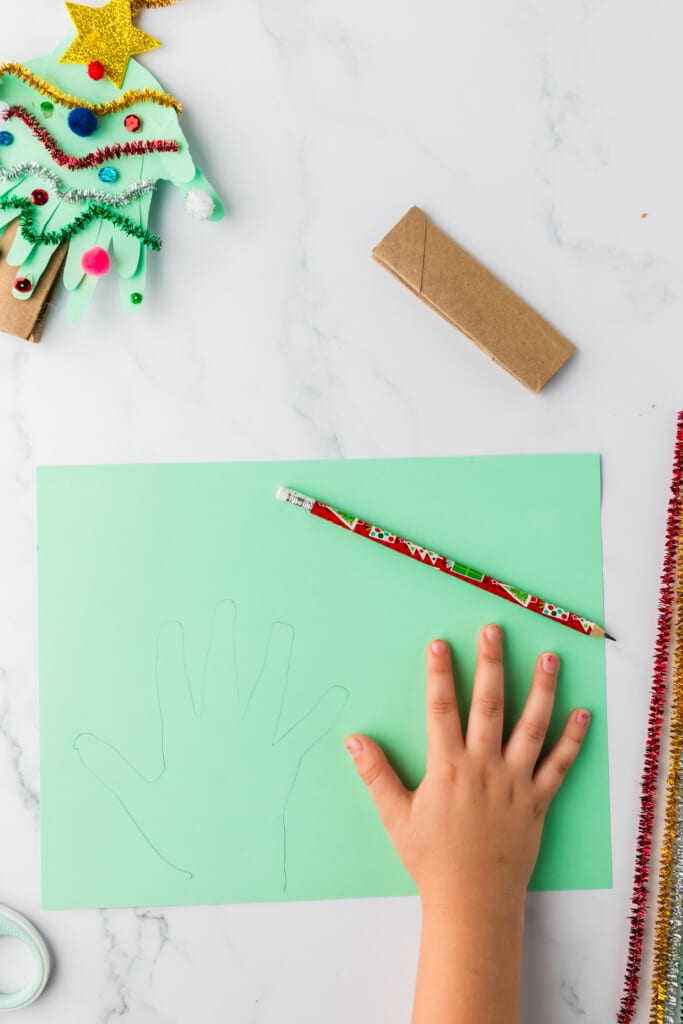 Handprint Christmas Tree Ornament - Kids Activity Zone