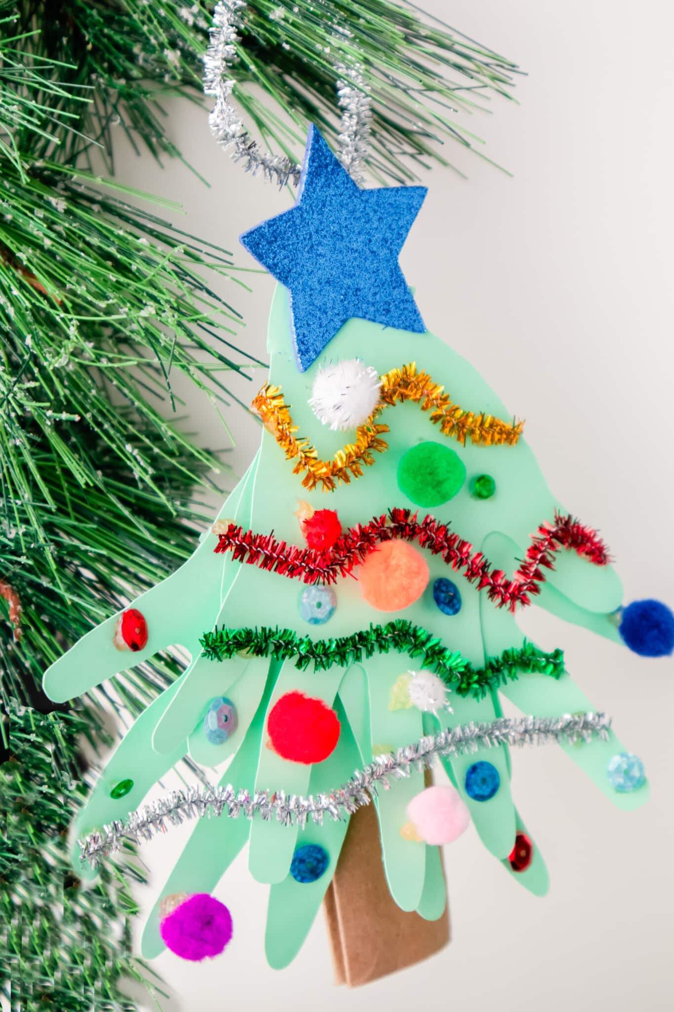 Handprint Christmas Tree Ornament - Kids Activity Zone