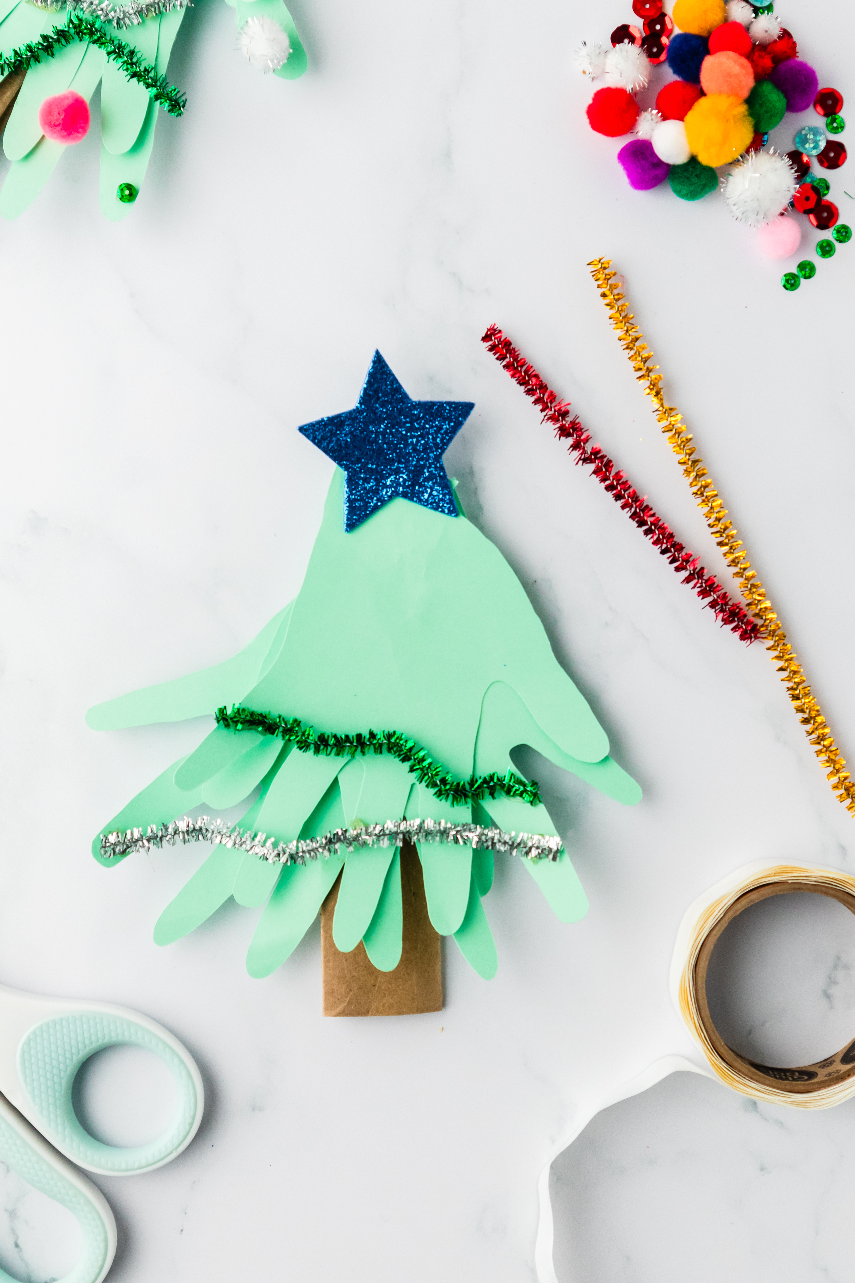 Handprint Christmas Tree Ornament - Kids Activity Zone