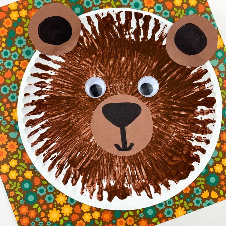 Paper Plate Brown Bear Craft - Kids Activity Zone