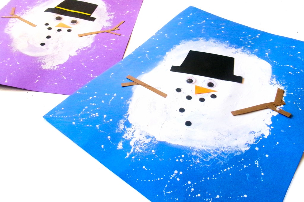 Paint Splat Snowman Craft - Kids Activity Zone
