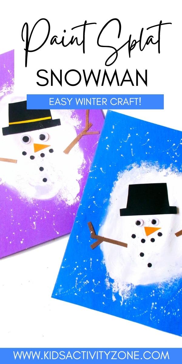 Paint Splat Snowman Craft - Kids Activity Zone