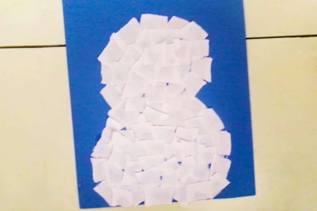 Ripped Paper Snowman Craft - Kids Activity Zone