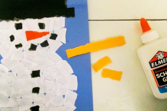 Torn Paper Snowman Craft - Kids Activity Zone