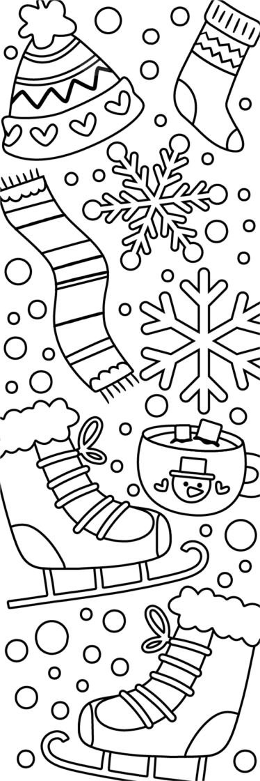 Winter Bookmarks Printable - Kids Activity Zone