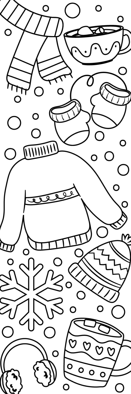Winter Bookmarks Printable - Kids Activity Zone